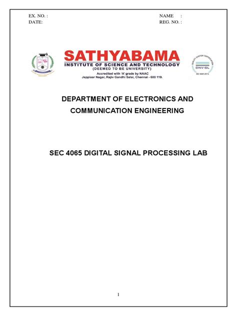 dsp lab manual 22 1 2021 pdf central processing unit filter signal processing