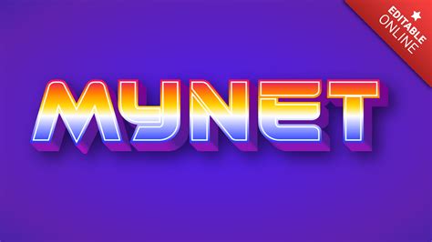 Mynet D Multicolor Futurista Generador De Efectos De Texto