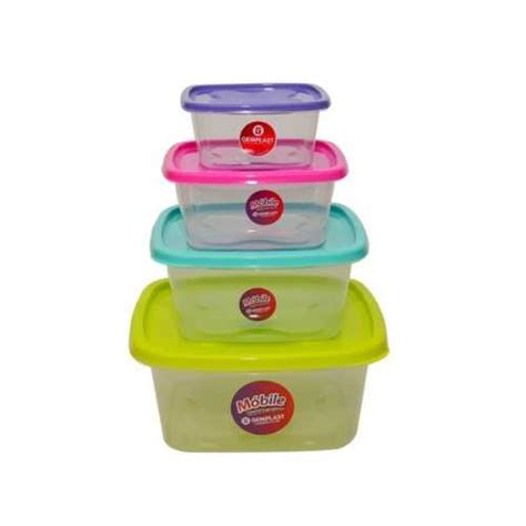 Set Hermeticos Rectx4 Gemplast Bazar Mafersa Mayorista