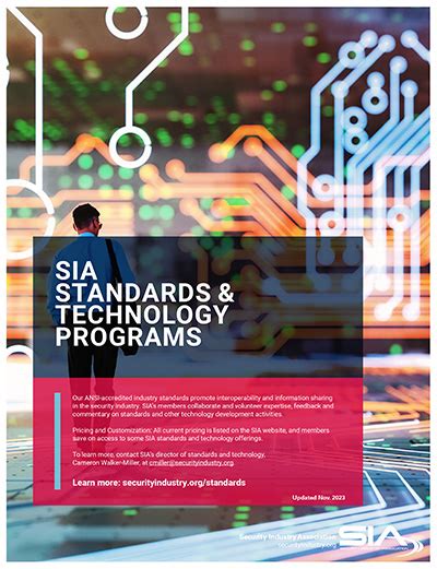 At A Glance Guide To Sia Standards Security Industry Association