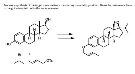 Solved Using the molecules provided, propose a synthesis of | Chegg.com