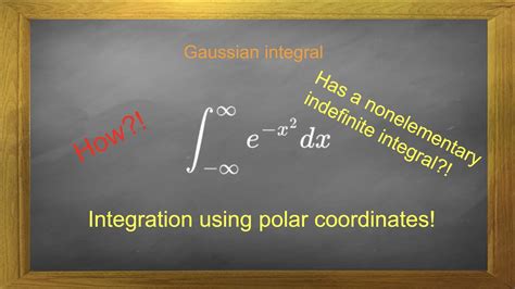 Gaussian Integral Solved Using Polar Coordinates Youtube
