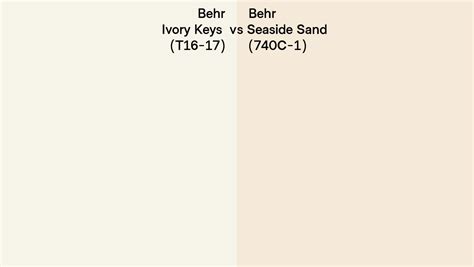Behr Ivory Keys Vs Seaside Sand Side By Side Comparison
