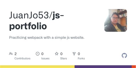 GitHub JuanJo53 Js Portfolio Practicing Webpack With A Simple Js