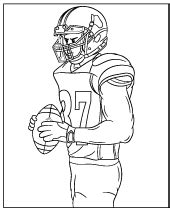 NFL Gracz Futbolowy Kolorowanka Mini Kolorowanki Do Druku E Kolorowanki