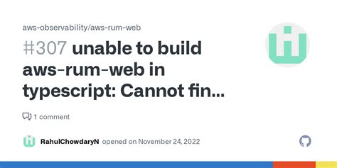 Unable To Build Aws Rum Web In Typescript Cannot Find Name