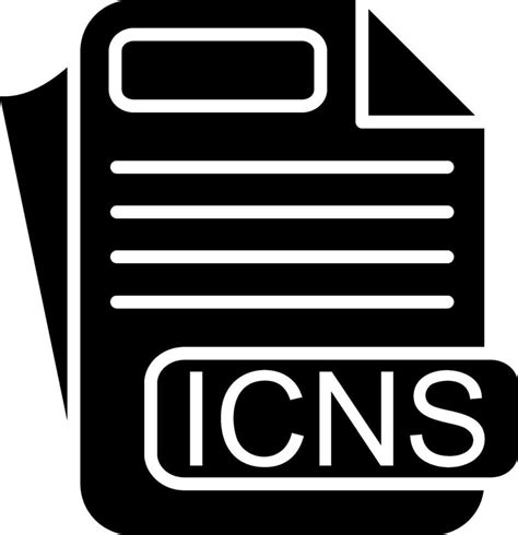 Icns File Format Glyph Icon 53898084 Vector Art At Vecteezy