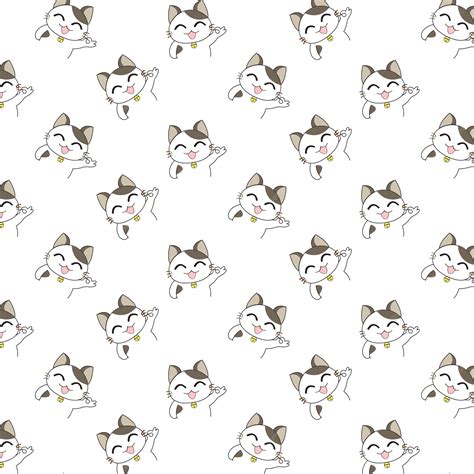 Premium Vector Cute Cartoon Cats Pattern