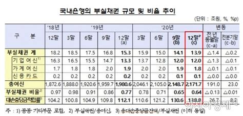코로나19 착시 지난해 은행 부실채권 비율 064 역대 최저 아시아경제