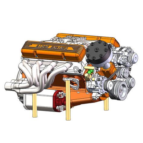 Cison V8 Engine 16 Scale Cison Small Block Model Water Cooled 4 Stro