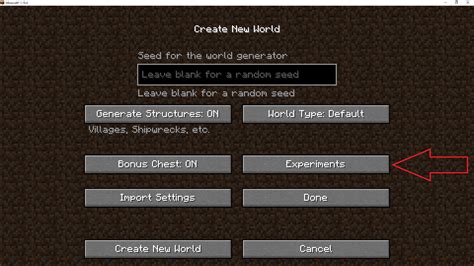 Disable New Create World Menu Forge Gallery Minecraft Mods