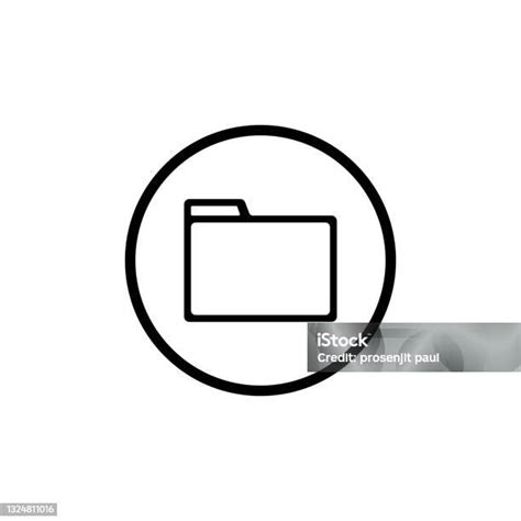 Document Folder Left Previous Folder Icon In Circle向量圖形及更多商務圖片 Istock