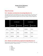 Chapter 3 Ex Part 1 Pdf Chapter 3 Cost Behaviour Exercises Part 1