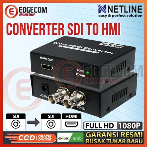 Jual Netline Konverter SDI Input To SDI OUT HDMI OUT HD SDI Converter Adapter Shopee Indonesia