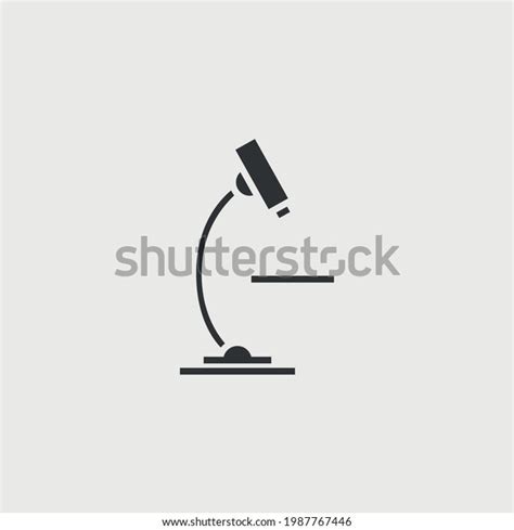 Microscope Vector Icon Medical Scientific Laboratory Stock Vector
