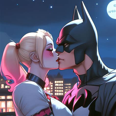 Batman Den Animerte Serien Harley Quinn Kiss Batman