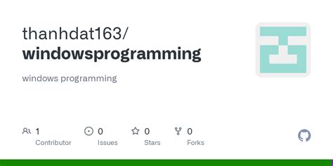 Github Thanhdat163windowsprogramming Windows Programming
