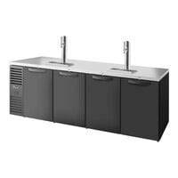 True TDR RISZ L B SS Single Tap Kegerator Beer Dispenser Black Keg Capacity