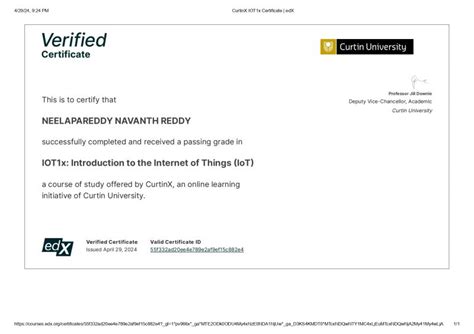 Navanth Reddy Neelapareddy On Linkedin Iot Edx Onlinelearning Opportunity
