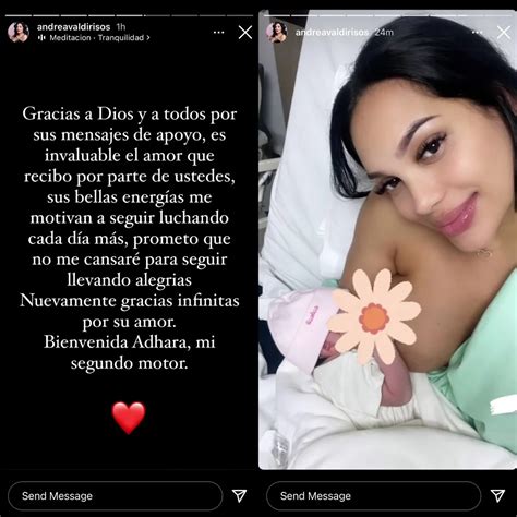 Por Fin Nació Adhara La Hija Segunda Hija De Andrea Valdiri Infobae