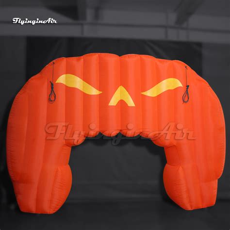 Large Evil Inflatable Pumpkin Arch Outdoor Halloween Gate 4m Width