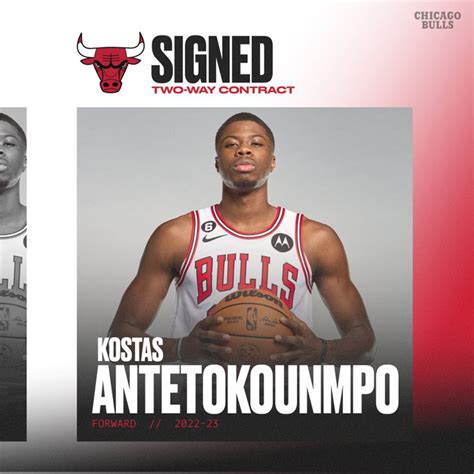 Los Chicago Bulls Anuncian El Fichaje De Kostas Antetokounmpo Piratasdelbasket