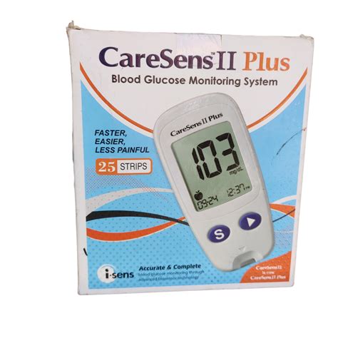 CareSens II Plus Blood Glucose Monitoring System With 25 Strips ...