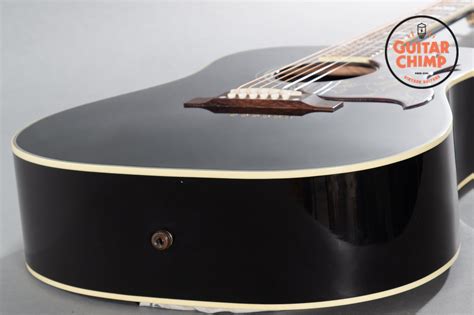 2016 Gibson Hummingbird Acoustic Electric Guitar Ebony Black Guitar Chimp