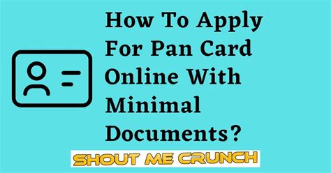 How To Apply For Pan Card Online With Minimal Documents