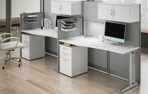 2 Person Cubicle Desks Bush Business Furniture