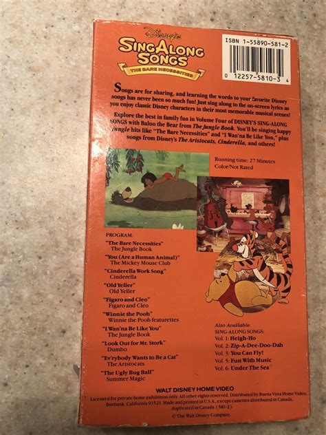 Walt Disney Sing Along Lion King Jungle Book Grelly Usa