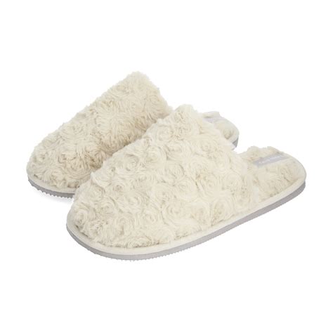 Женские комнатные тапочки Twins HS-LUX Rose закрытые, меховые, молочные ...