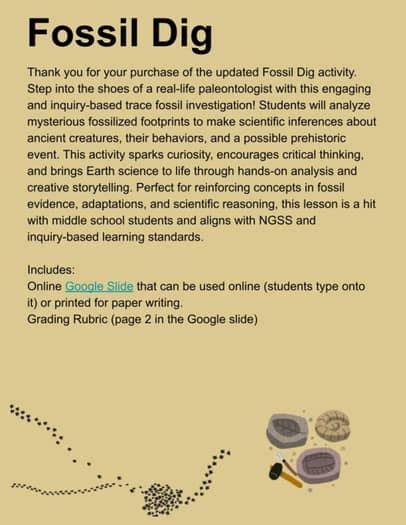 Trace Fossil Mystery Activity Be A Paleontologist And Reconstruct The Past