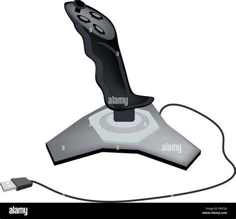 Computer And Technology Illustration Of Joystick Or Control Column Used To Control Video Games
