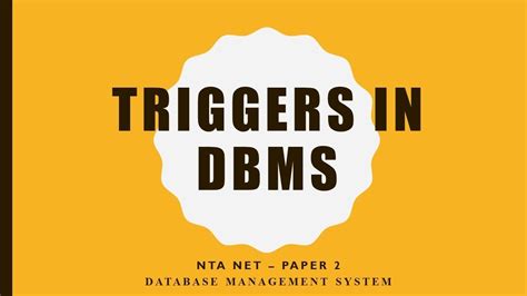 Trigger In Dbms Explained In Tamil Youtube