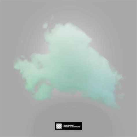 Premium Psd 3d Render Aesthetic Cloud Pastel Green