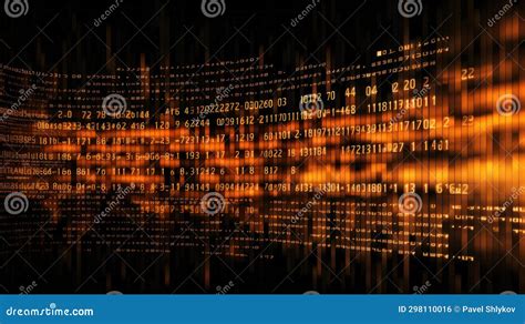 Digital Binary Code Matrix Background - Scientific Technology Data Binary Code Network Conveying ...