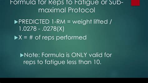 One Repetition Maximum 1 RM Protocols YouTube