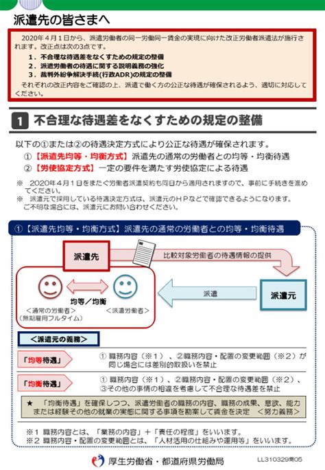 労働者派遣法改正のお知らせ