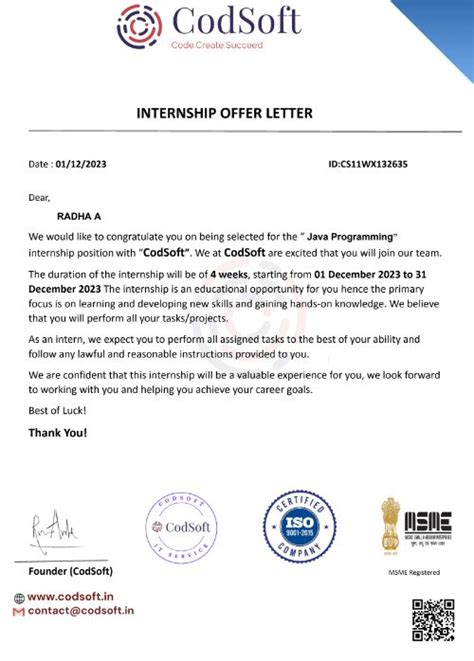 Radha A On Linkedin Codsoft Codsoftinternship