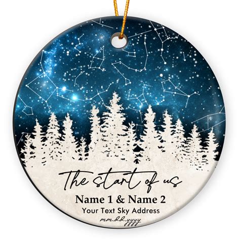 Personalized Star Map Ceramic Ornament Best T For Couple On