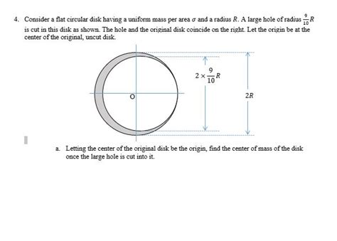 Solved Consider A Flat Circular Disk Having A Uniform Chegg Com
