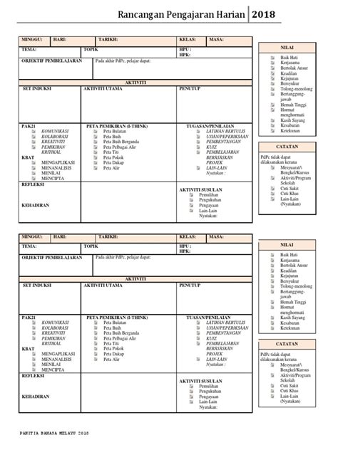 TEMPLATE RPH BM PAK 21
