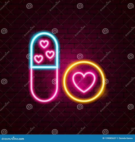 Sex Pills Neon Sign Stock Vector Illustration Of Control 139085637