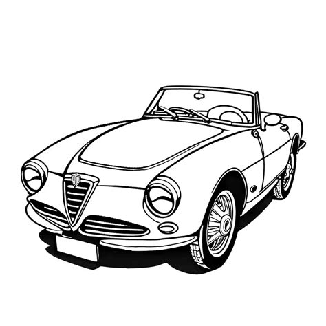Classic Alfa Romeo Coloring Page Lulu Pages