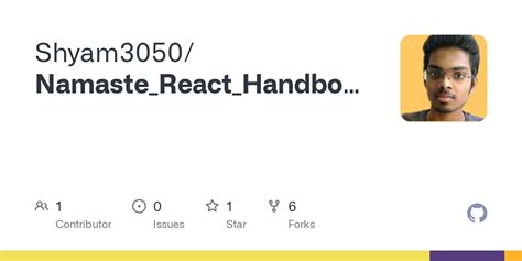 Github Shyam3050 Namaste React Handbook
