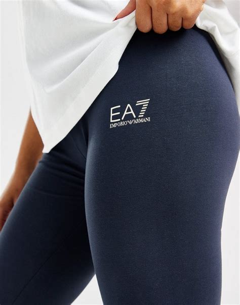 Blue Ea7 Emporio Armani Logo Leggings Jd Sports Uk