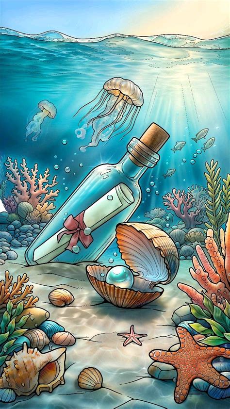 Underwater Marine Life Drawing