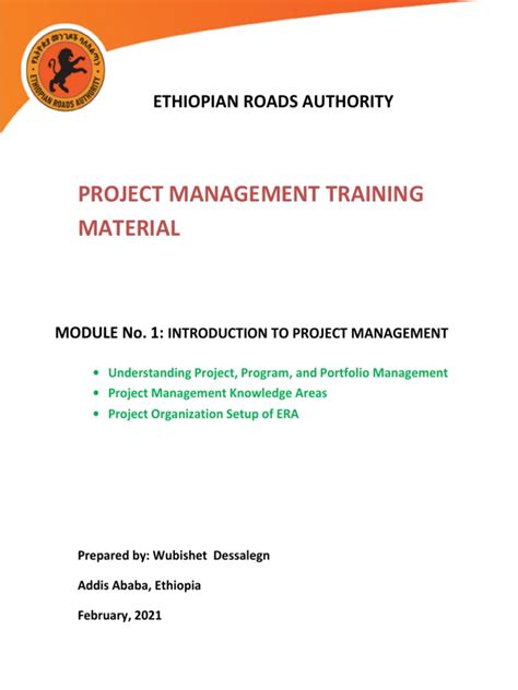 Module 1 Introduction To Pm Pdf