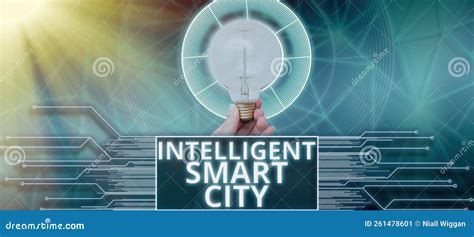 Conceptual Caption Intelligent Smart City Internet Concept Urban